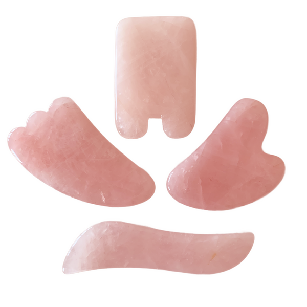 Gua Sha Stone Set - Rose Quartz - 4 Piece – Massage Mercantile